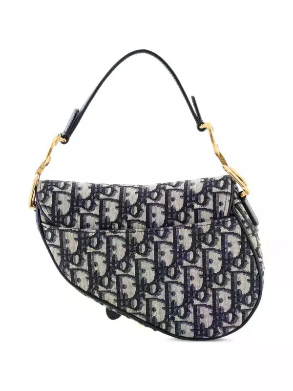Dior Saddle Handbag Oblique Canvas Mini - Blue