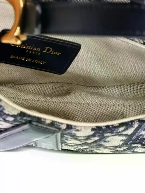 Dior Saddle Handbag Oblique Canvas Mini - Blue