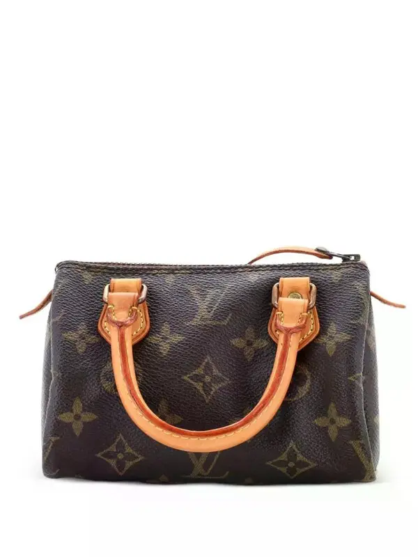 LOUIS VUITTON Speedy Mini Hl Handbag Monogram Canvas Satchel - Brown