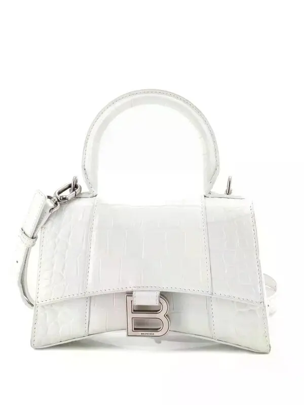 Balenciaga Hourglass Top Handle Xs Satchel - White