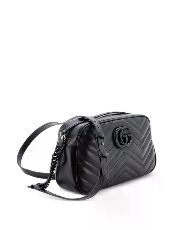 Gucci Gg Marmont Monochrome Shoulder Bag - Black