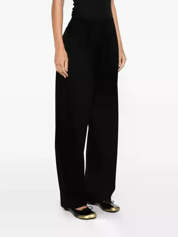 OPEN YY Volume Tuck Trousers - Black