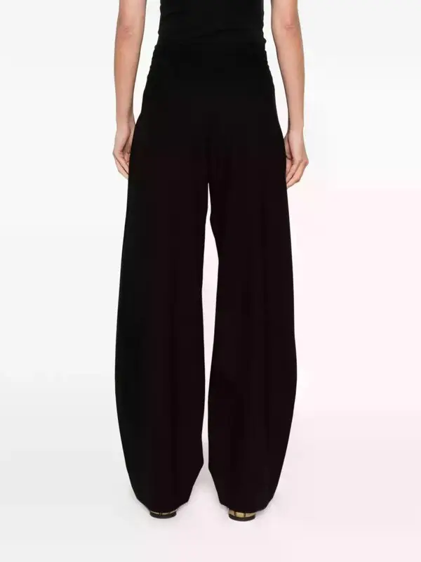 OPEN YY Volume Tuck Trousers - Black