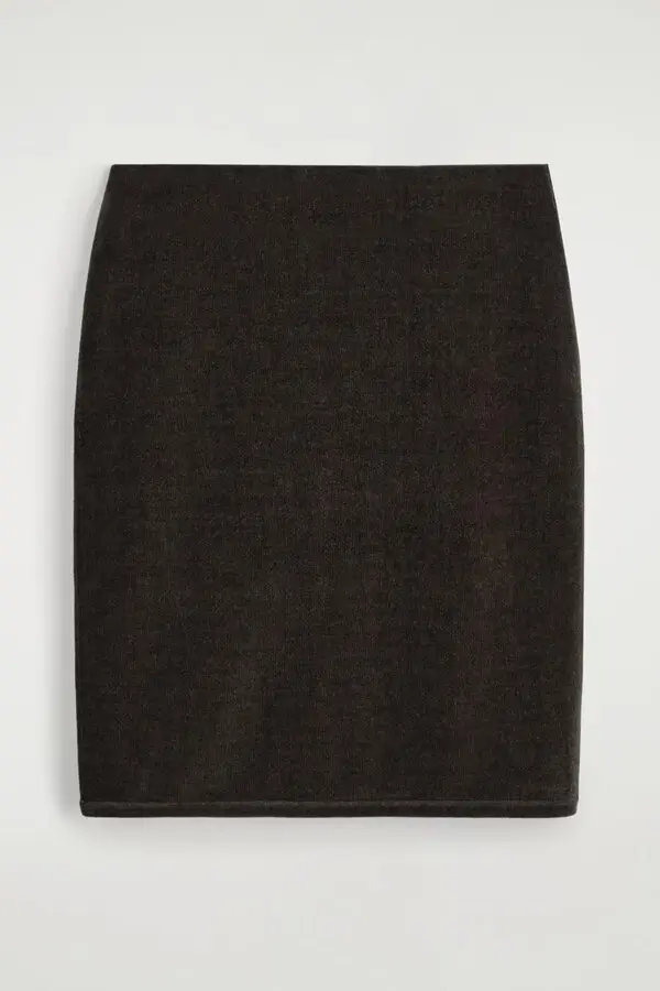 Cos Chenille Mini Skirt - Brown