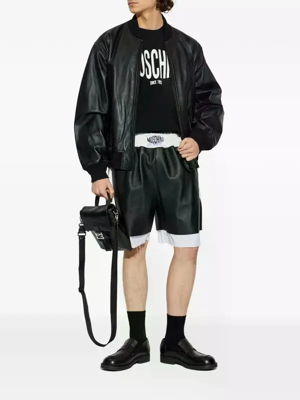 Moschino Leather Shorts
