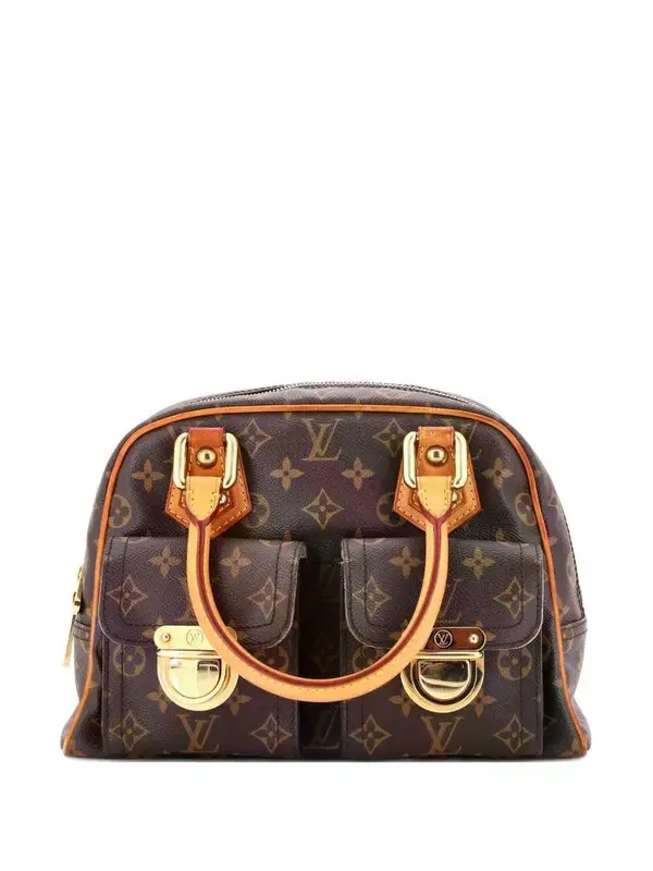 LOUIS VUITTON Manhattan Handbag Monogram Canvas Pm Satchel