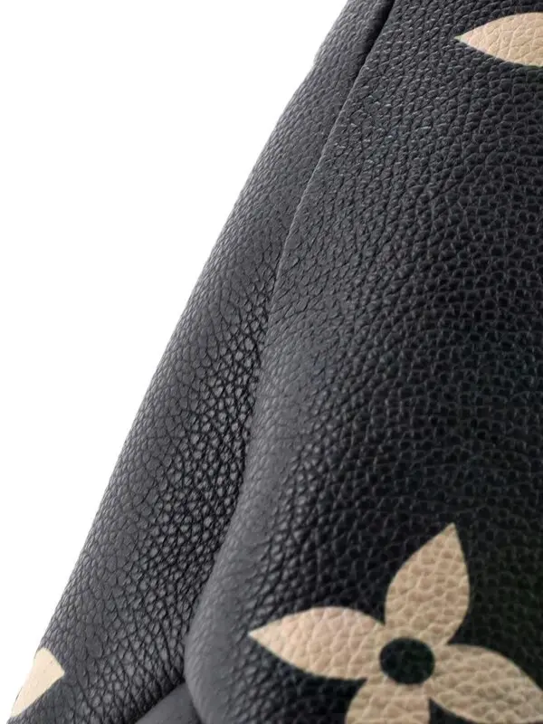 LOUIS VUITTON Petit Palais Handbag Bicolor Monogram Empreinte Giant Satchel - Black