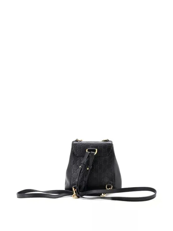 Gucci Padlock Sissima Leather Mini Backpack - Black
