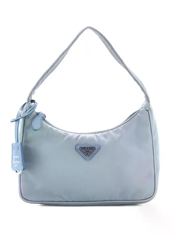 Prada Re-edition 2000 Tessuto Mini Hobo Bag - Blue