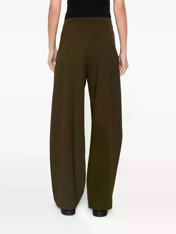OPEN YY Volume Tuck Pleated Trousers - Green