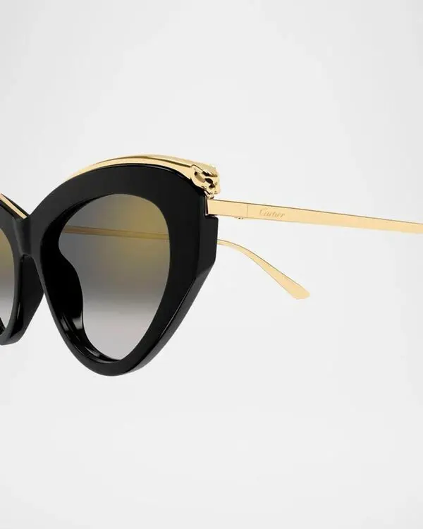 Cartier Panthère De Cat-eye Sunglasses - Black