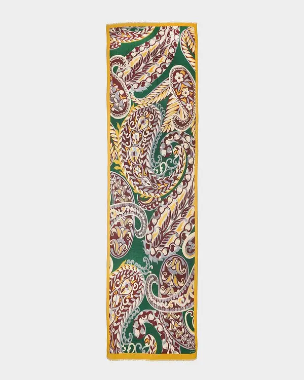 Etro Orfeo Silk-blend Paisley Scarf - Stampa F.d