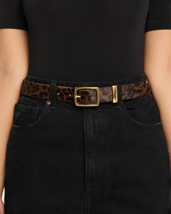 Rag & Bone Leopard Calf Hair Belt