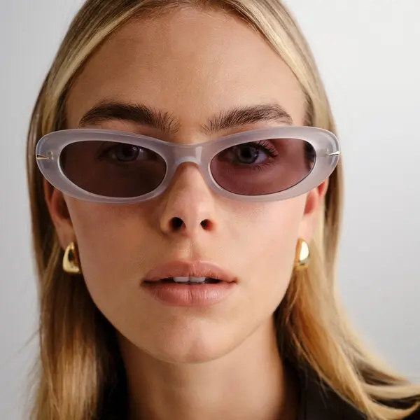 Le Specs Numero Uno Oval Sunglasses - Mist