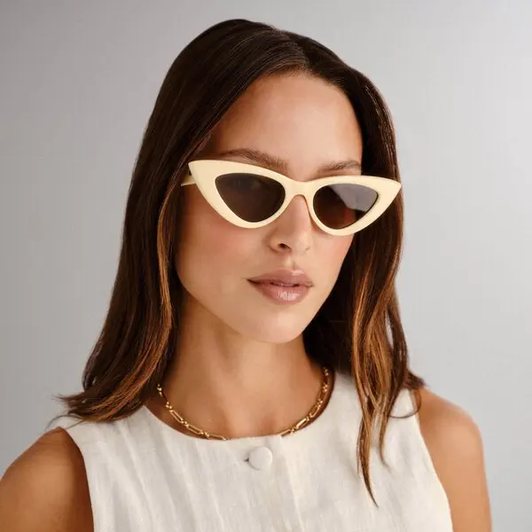 Le Specs Hypnosis Cat-eye Sunglasses - Ivory