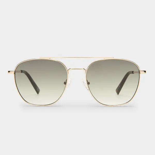 Le Specs Metaphor Sunglasses - Gold Khaki