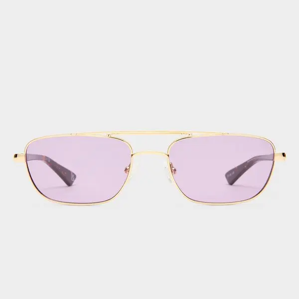 Le Specs Le Mimi Sunglasses - Gold Violet