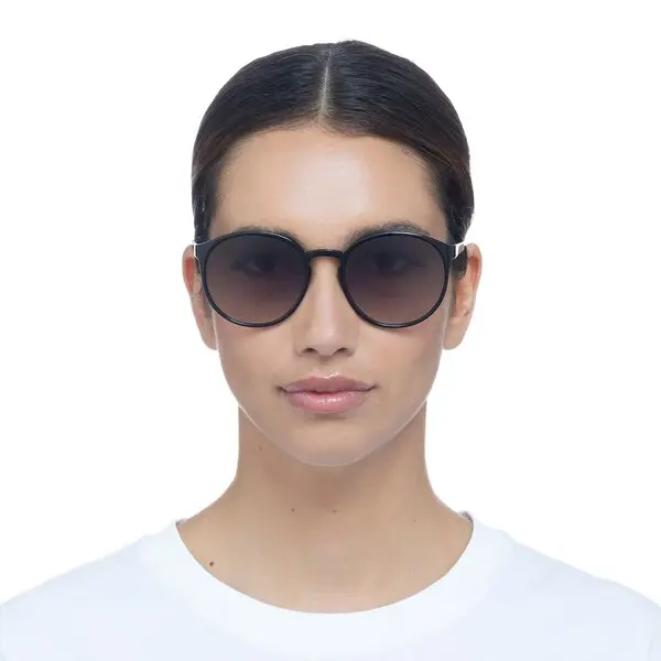 Le Specs Swizzle Round Sunglasses - Black