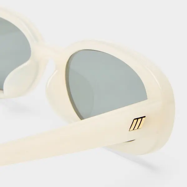 Le Specs Outta Love Oval Sunglasses - Milk