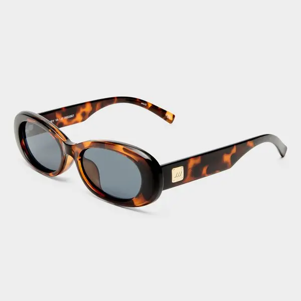 Le Specs Hey Ya Tortoiseshell Oval Sunglasses - Tort