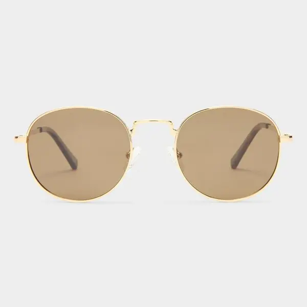 Le Specs Lost Legacy Mono Polarized Sunglasses - Gold Brown
