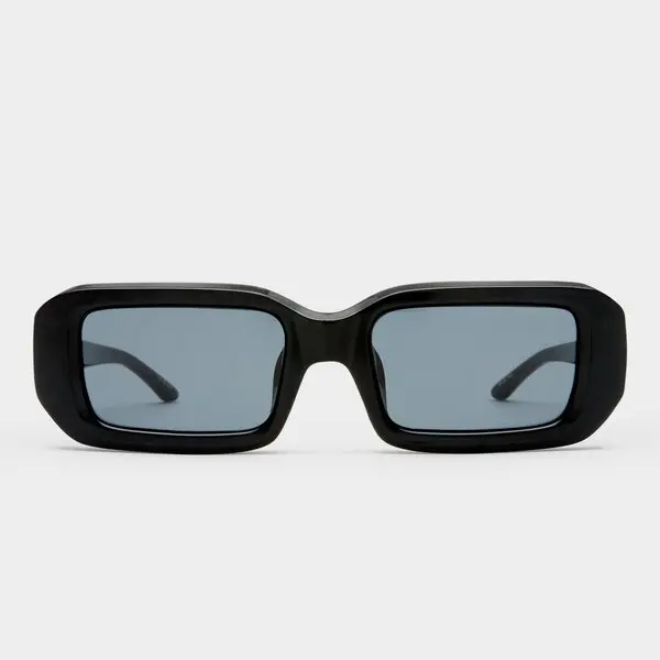 Le Specs Blackpool Rectangle Frame Sunglasses - Black