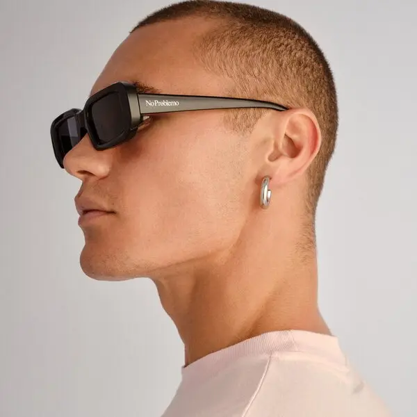 Le Specs Blackpool Rectangle Frame Sunglasses - Black