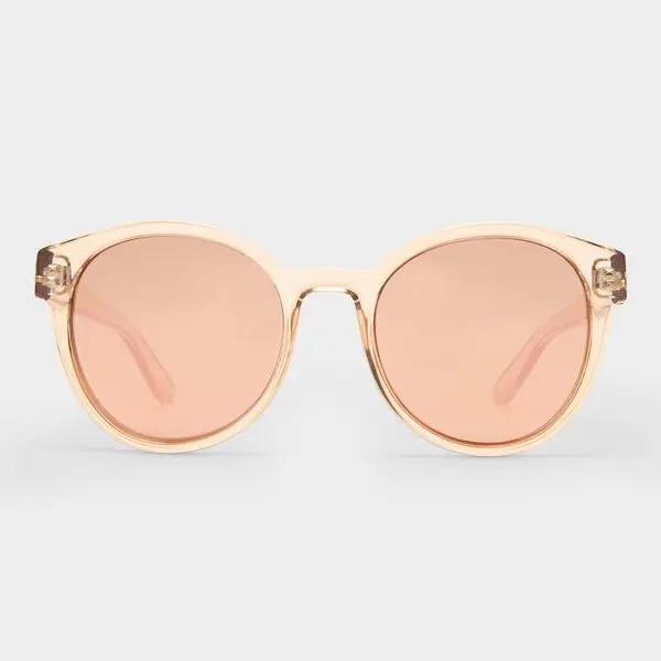 Le Specs Paramount Round Frame Sunglasses - Tan