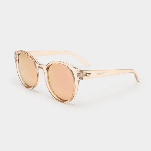 Le Specs Paramount Round Frame Sunglasses - Tan