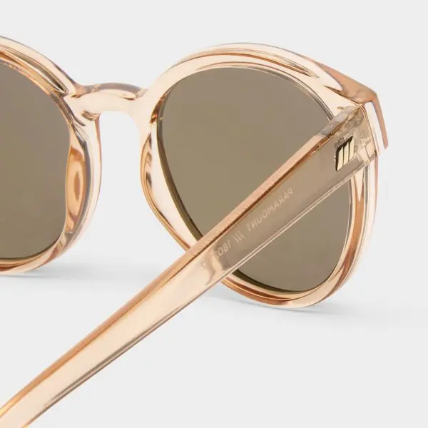 Le Specs Paramount Round Frame Sunglasses - Tan