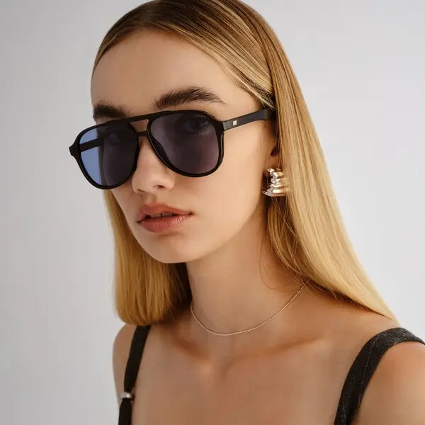 Le Specs Tragic Magic Aviator Sunglasses - Black