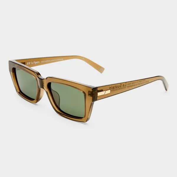 Le Specs Nocturnal Habit Polarized D-frame Sunglasses - Umber