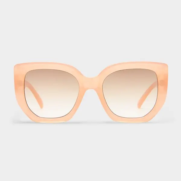 Le Specs Euphoria Square Frame Sunglasses - Mimosa Pink