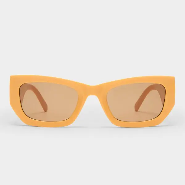 Le Specs Beachcomber Square Frame Sunglasses - Wheat