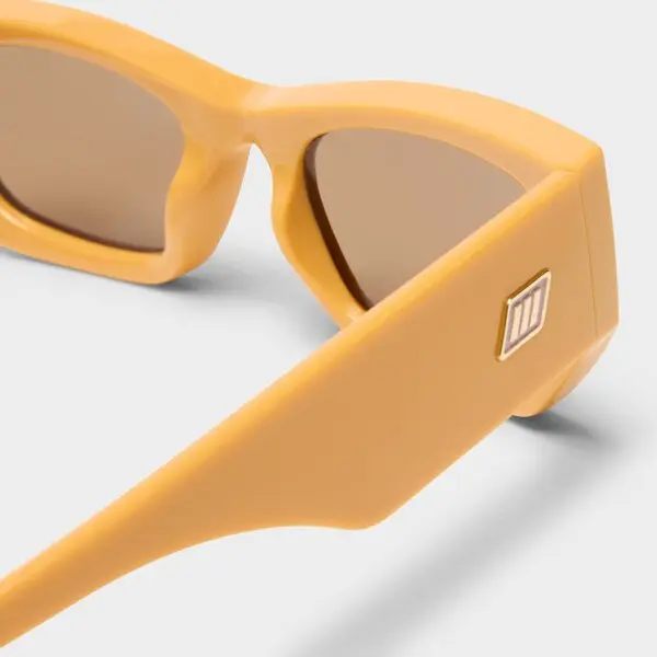 Le Specs Beachcomber Square Frame Sunglasses - Wheat
