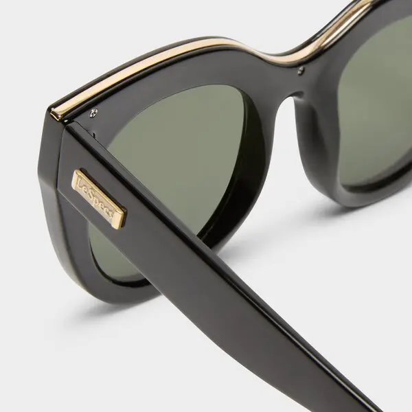 Le Specs Air Heart Cat Eye Sunglasses - Black Gold