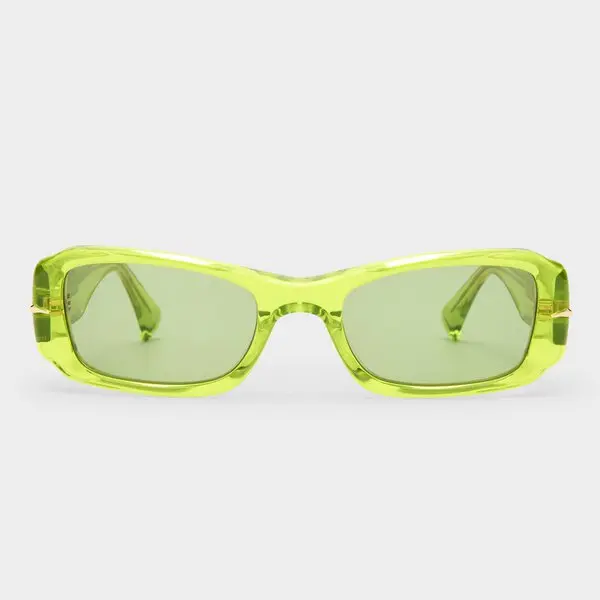 Le Specs Numero Cuatro Rectangle Sunglasses - Citron