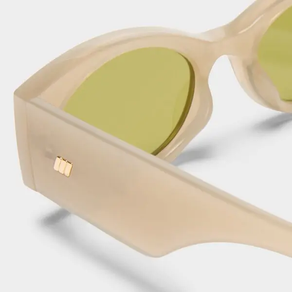 Le Specs Mermaiden Oval Sunglasses - Oatmeal