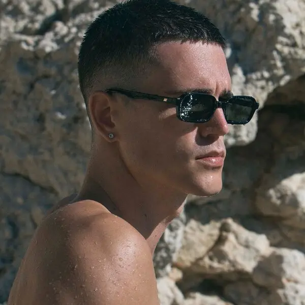 Le Specs Pilferer Rectangle Sunglasses - Black