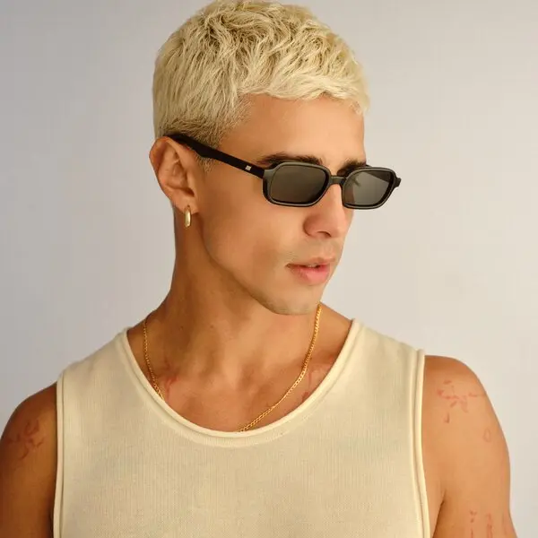 Le Specs Pilferer Rectangle Sunglasses - Black