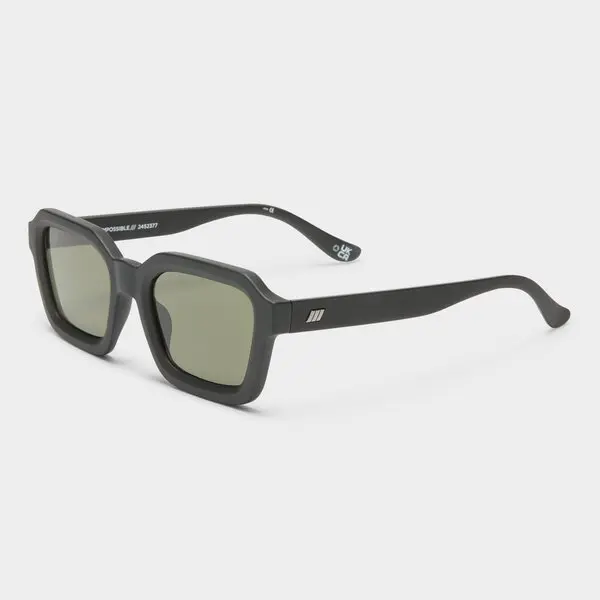 Le Specs Impossible Rectangle Sunglasses - Matte Black