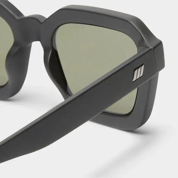 Le Specs Impossible Rectangle Sunglasses - Matte Black