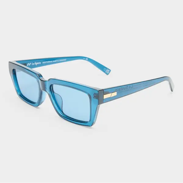 Le Specs Nocturnal Habit D-frame Sunglasses - Midnight