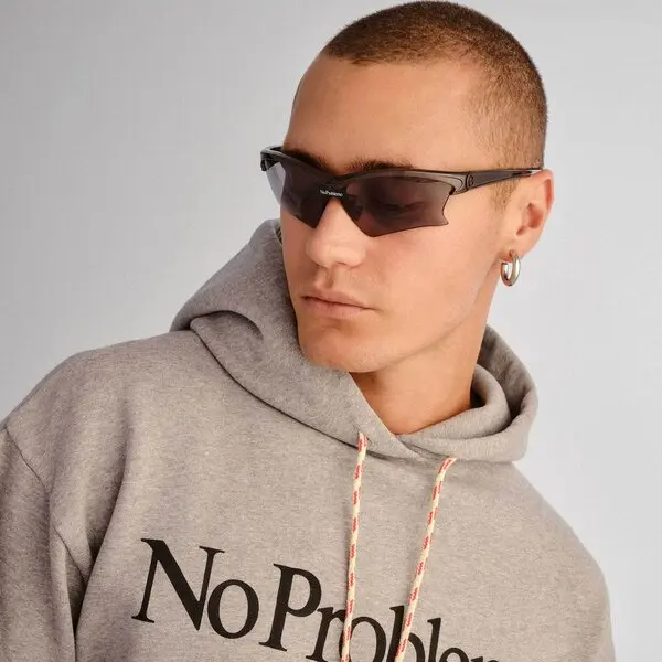 Le Specs Pluto Rimless Sunglasses - Silver Chrome