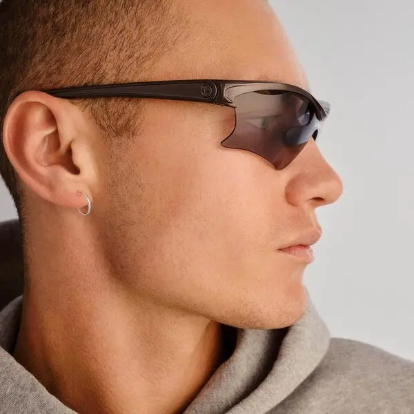 Le Specs Pluto Rimless Sunglasses - Silver Chrome
