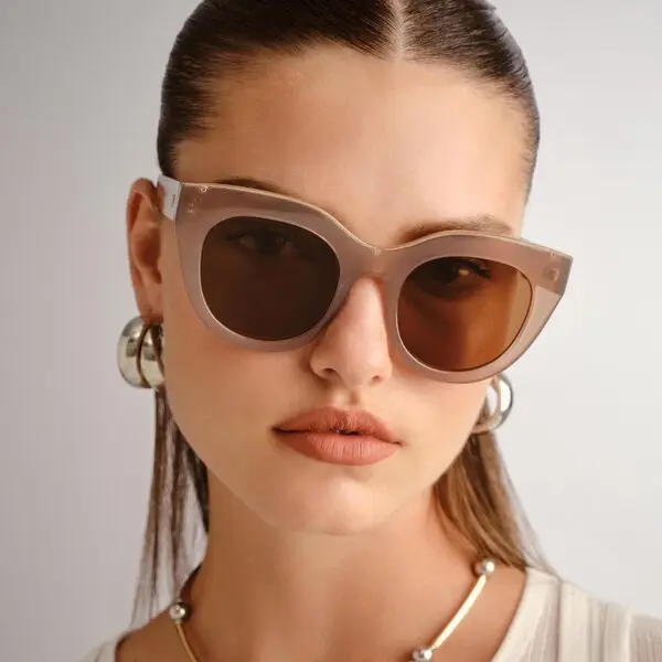 Le Specs Air Heart Sunglasses - Tan