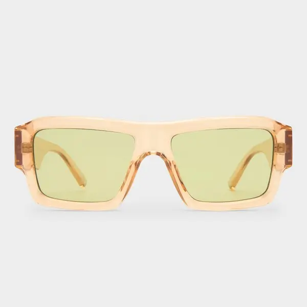 Le Specs Polygraph D-frame Sunglasses - Sand