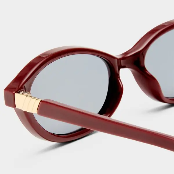 Le Specs Duskfall Oval Sunglasses - Merlot