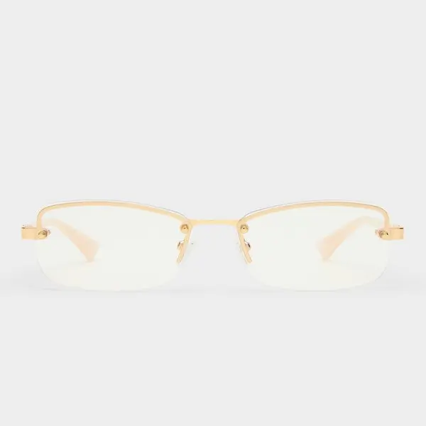 Le Specs Enigmatic Semi-rimless Sunglasses - Gold