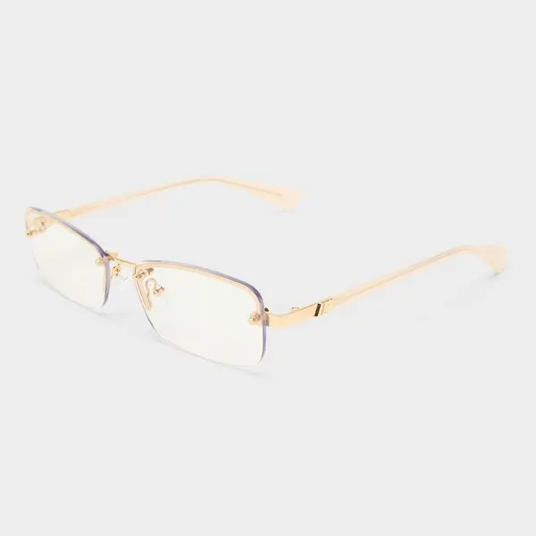 Le Specs Enigmatic Semi-rimless Sunglasses - Gold